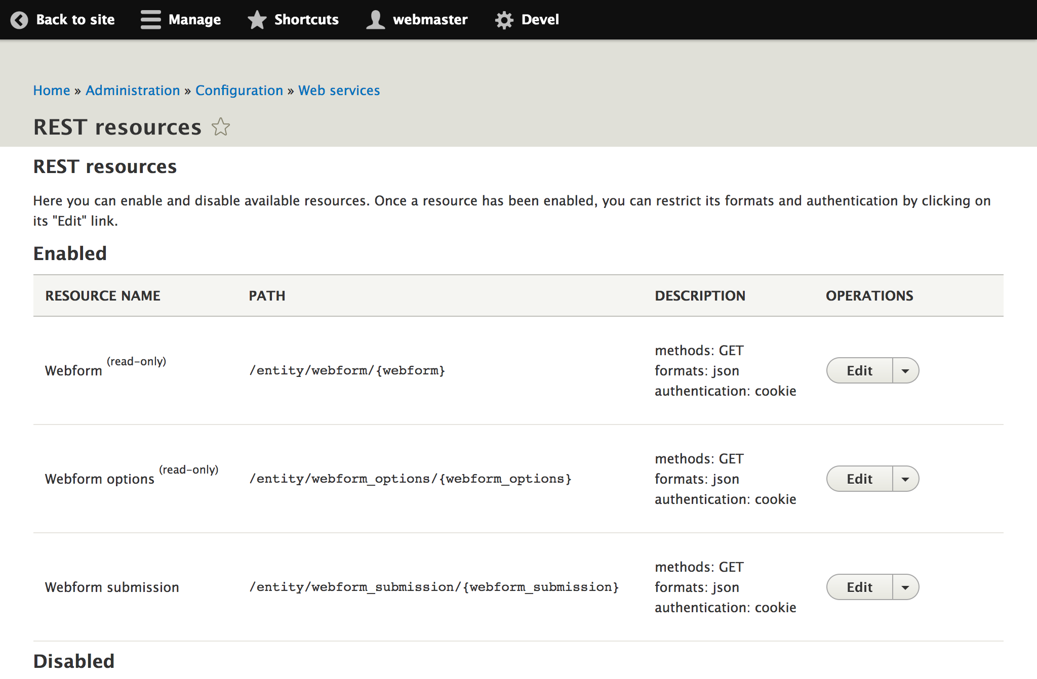 Error Accessing Webform Submissions Via Drupal 8 Rest Api 2865549 4852